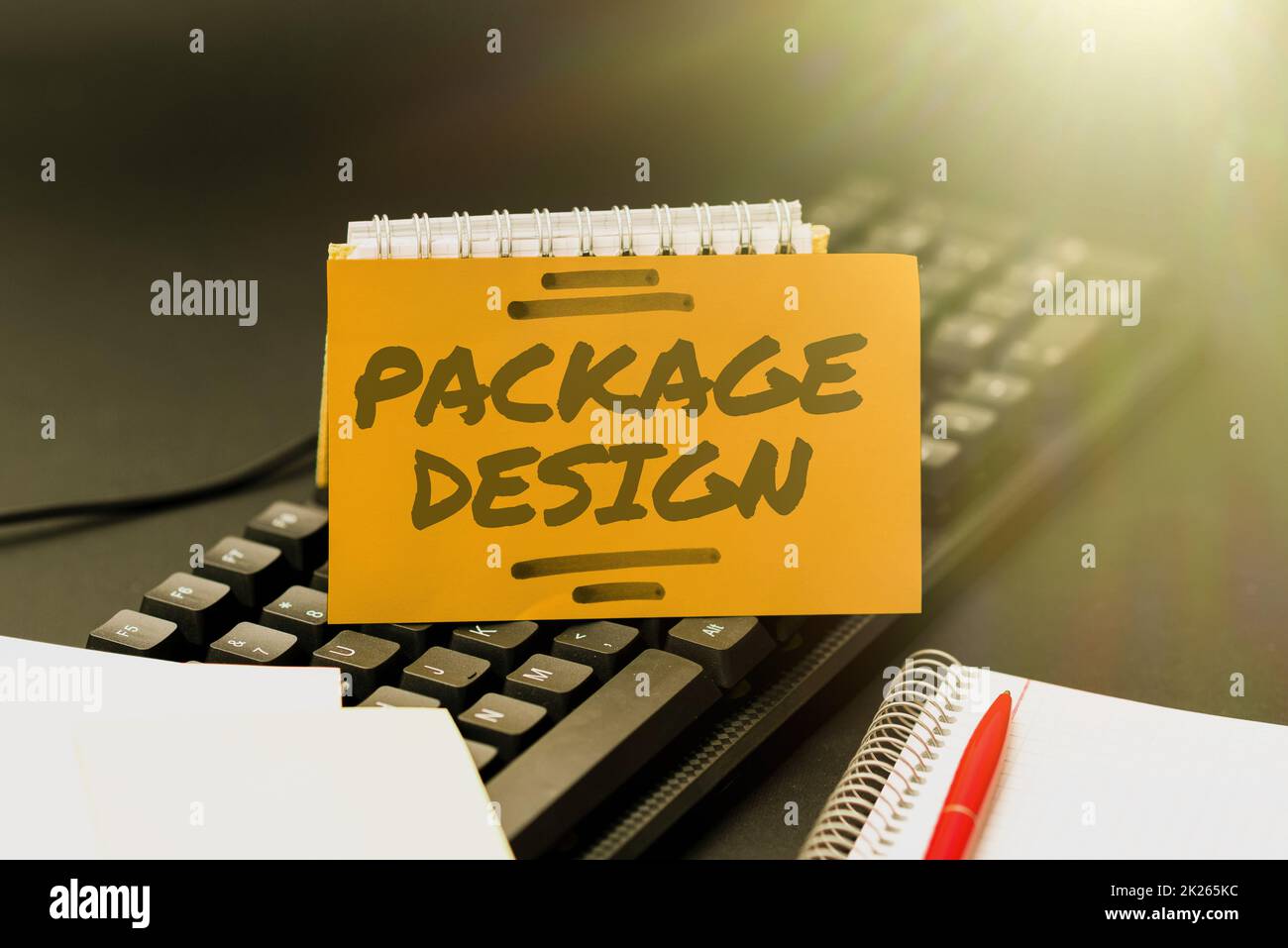 Hand writing sign Package Design. Conceptual photo Strategy in creating ...