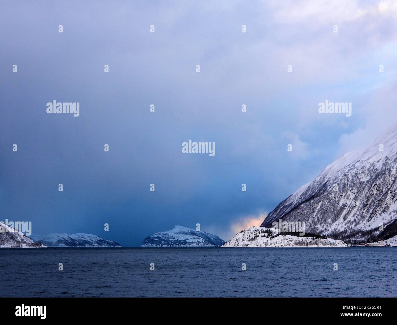 Landscape in Winter, Kvaloya, Norway Stock Photo - Alamy