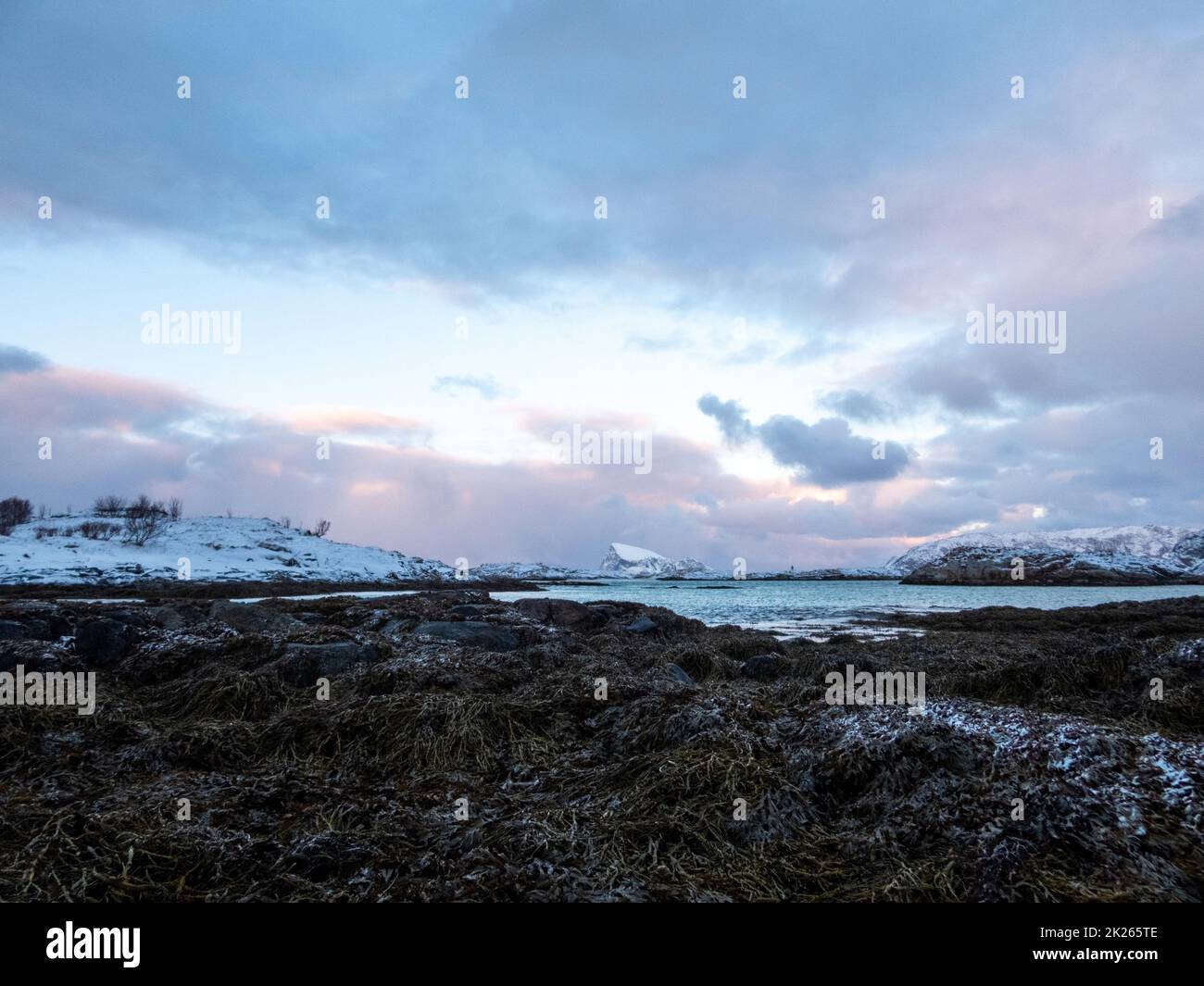 Landscape in Winter, Kvaloya, Norway Stock Photo - Alamy