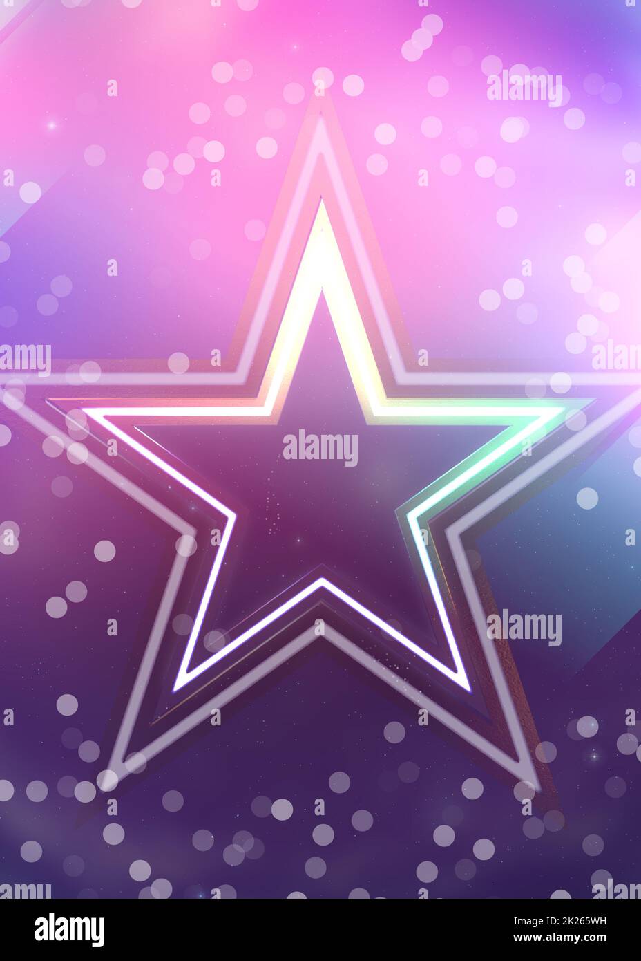 Colorful glowing abstract background with 3d star design Stock Photo ...