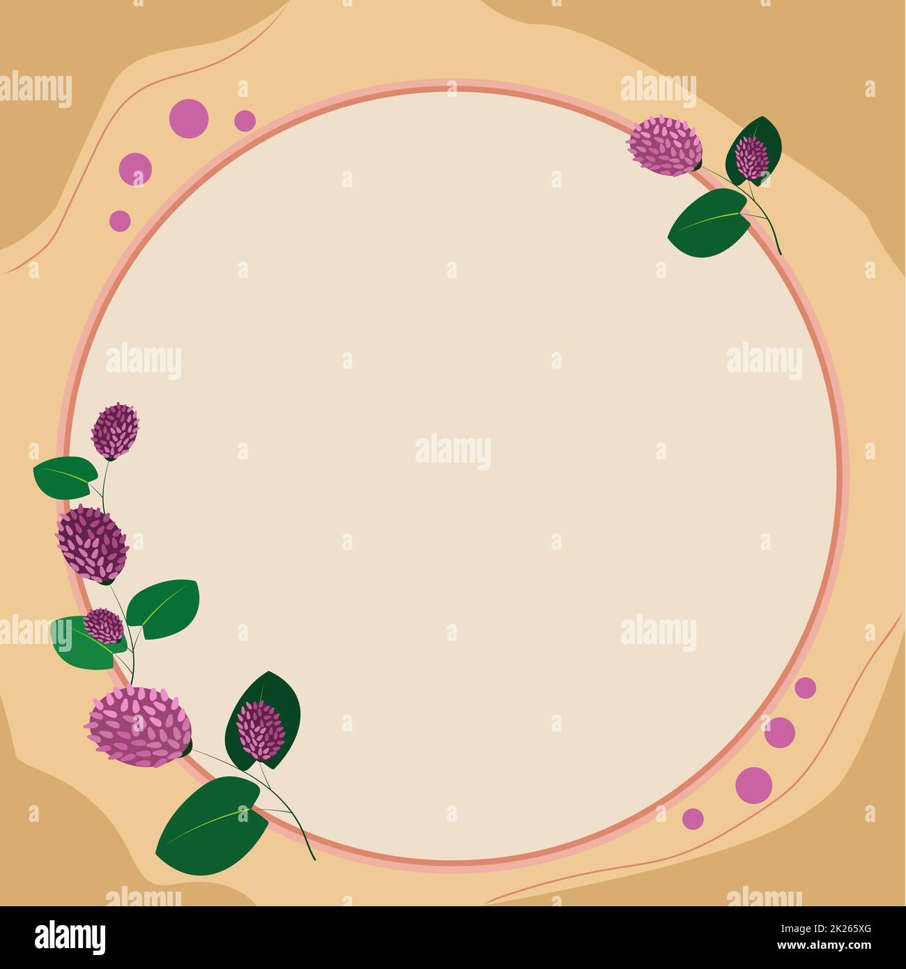Blank Frame Decorated With Colorful Flowers And Foliage Arranged ...