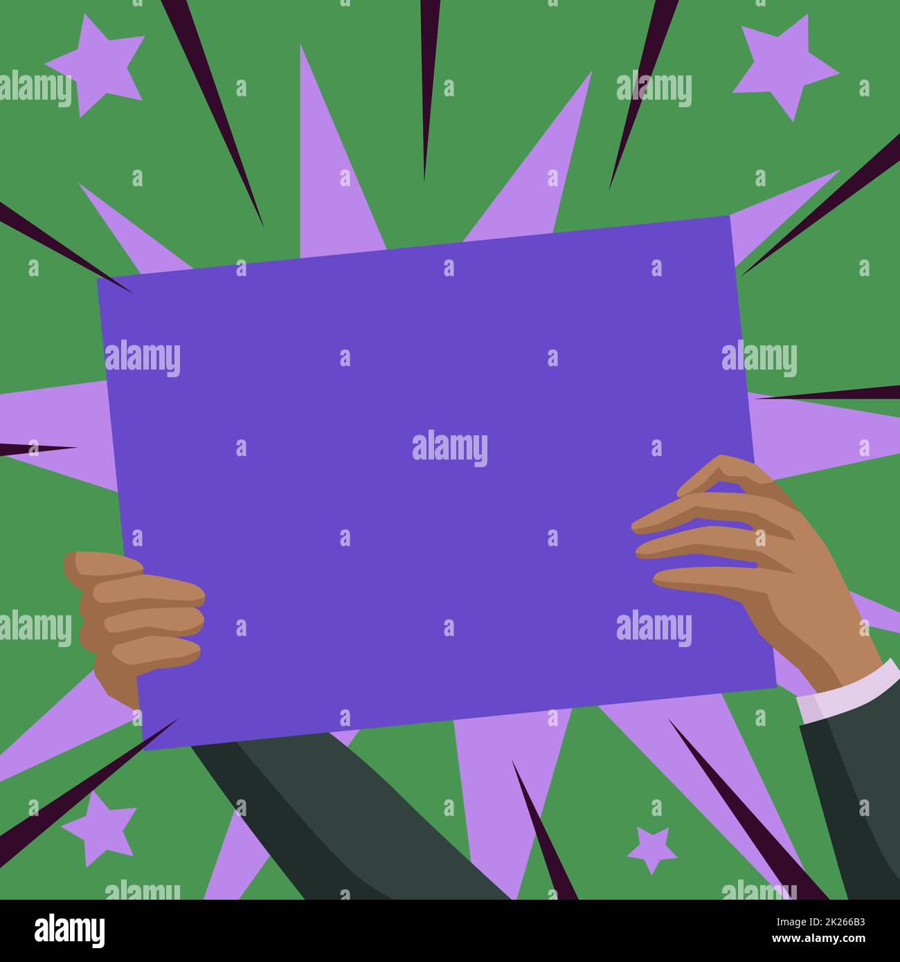 Hands Holding Paper Showing New Ideas Surrounded With Stars. Palms ...