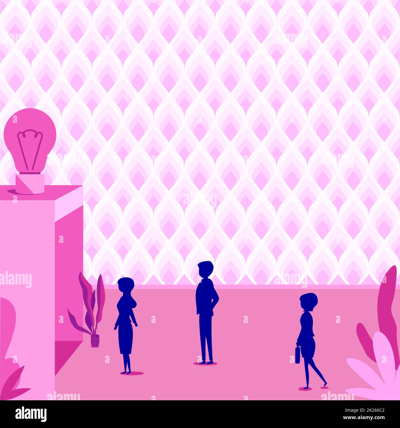 Thee Colleagues Climbing Upwards Mountain Reaching Success Presenting ...