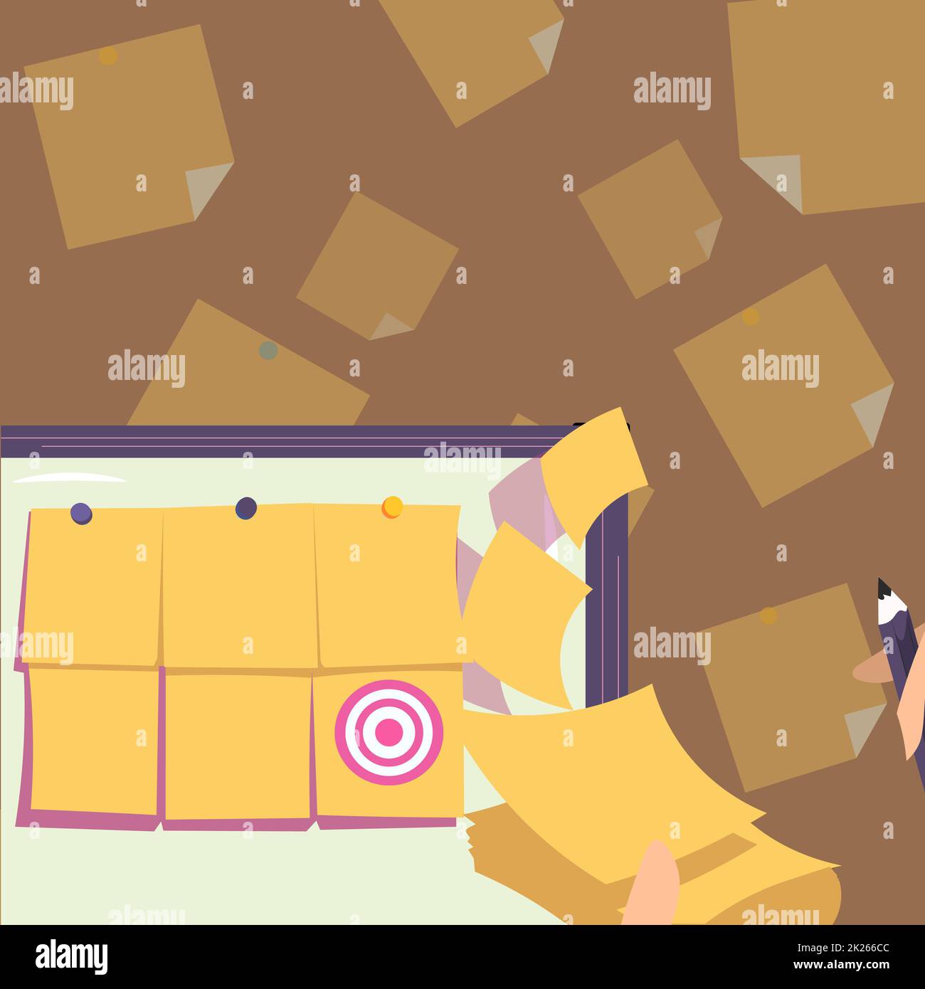 Backdrop Presenting Sticky Notes Hands Writing Paper Having Set Goals ...