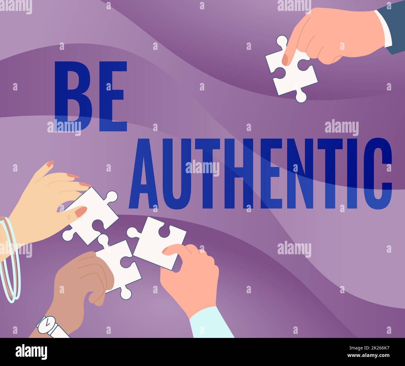 Inspiration showing sign Be Authentic. Word Written on being truth and ...