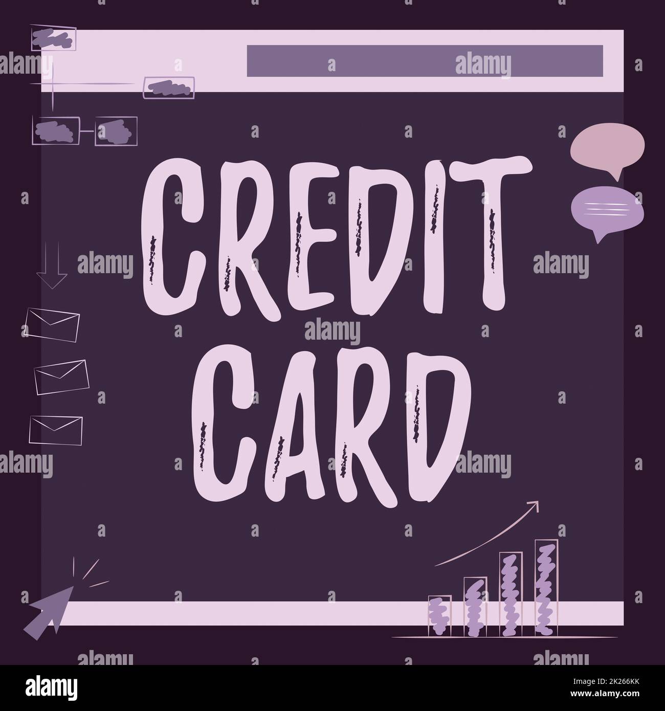 Text caption presenting Credit Card. Concept meaning an electronic and ...