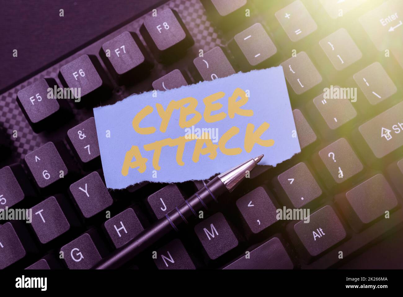 Text sign showing Cyber Attack. Concept meaning An attempt by hackers ...