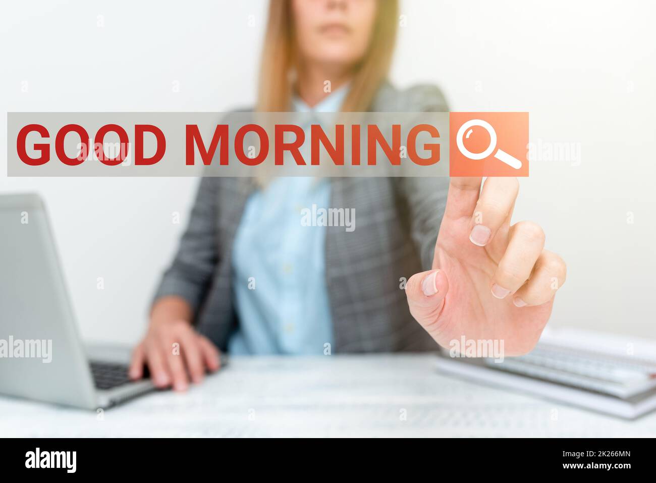 Hand writing sign Good Morning. Business showcase A conventional ...