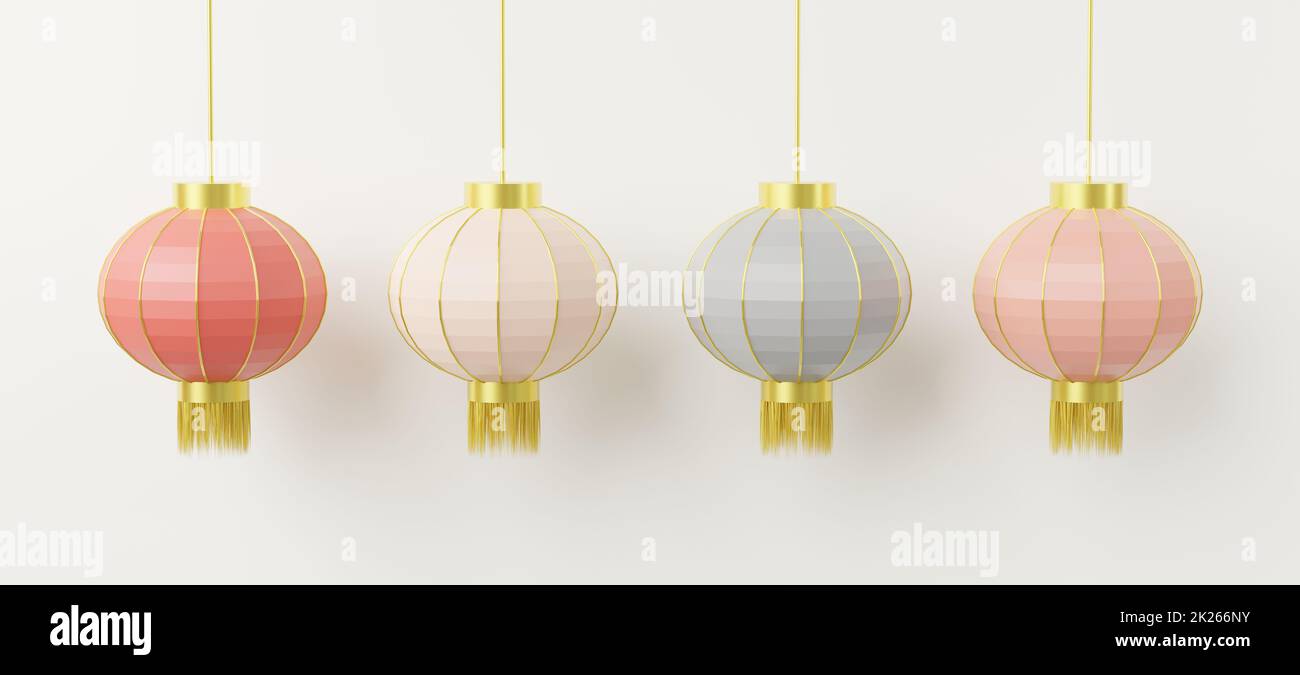 Hanging lantern elements Traditional Asian decor Stock Photo - Alamy