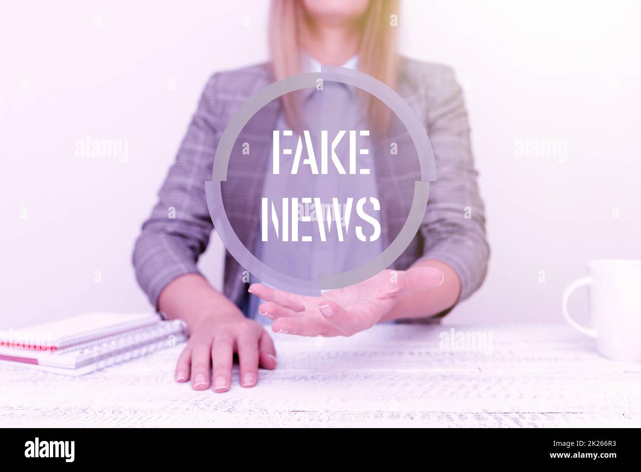 Sign displaying Fake News. Conceptual photo false information publish ...