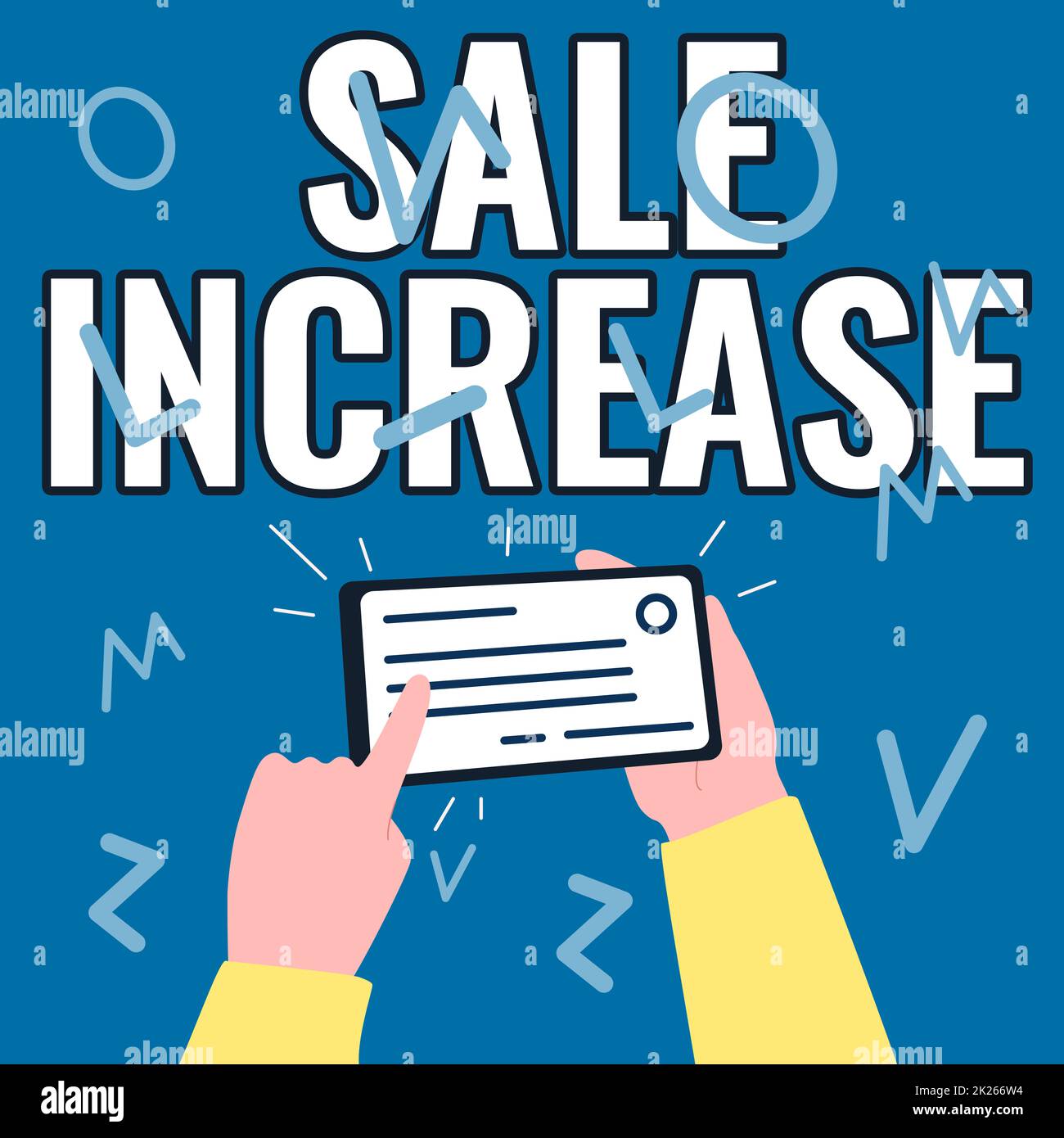 Hand writing sign Sale Increase. Business approach Average Sales Volume ...