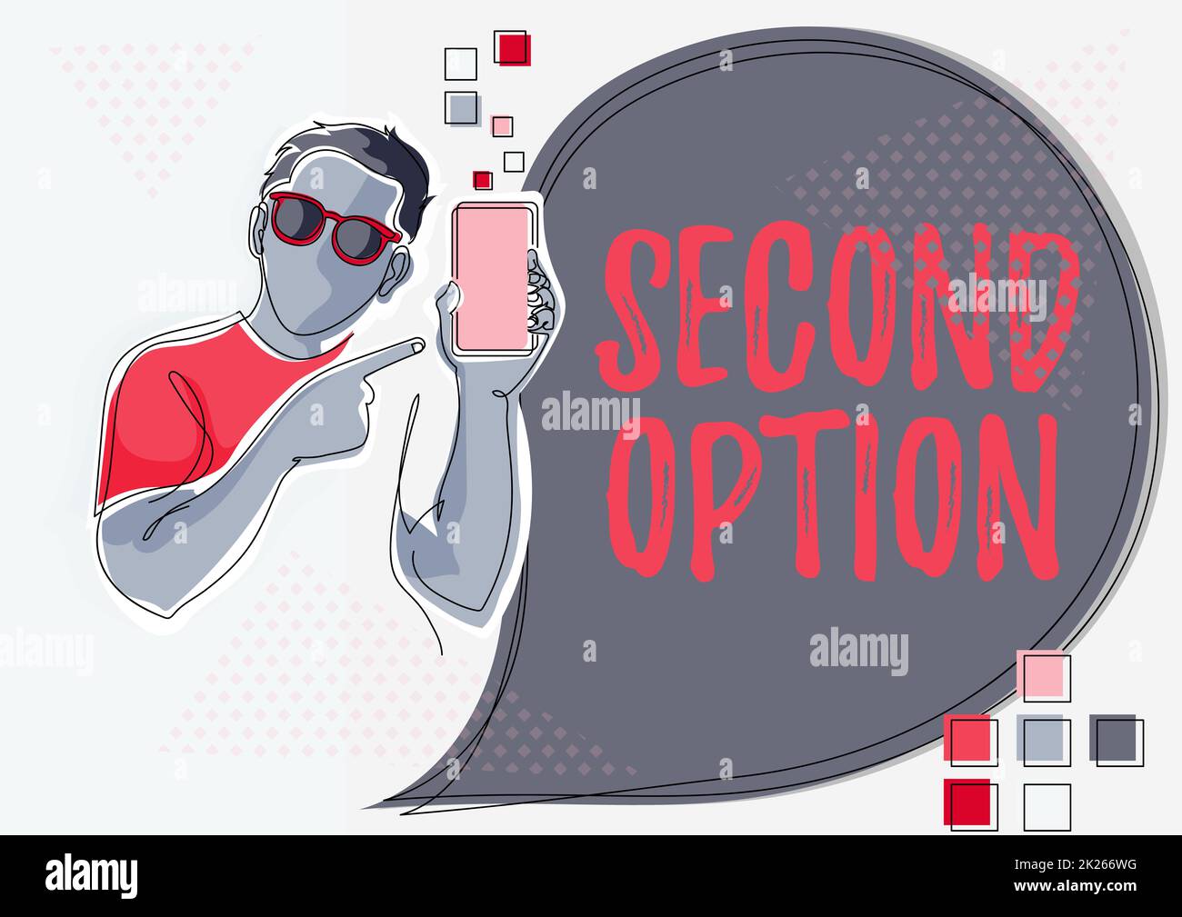 Inspiration showing sign Second Option. Business idea Next Fiddle Not a ...