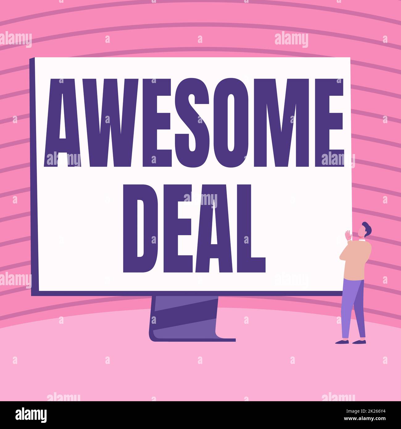 Text caption presenting Awesome Deal. Business overview impressive ...
