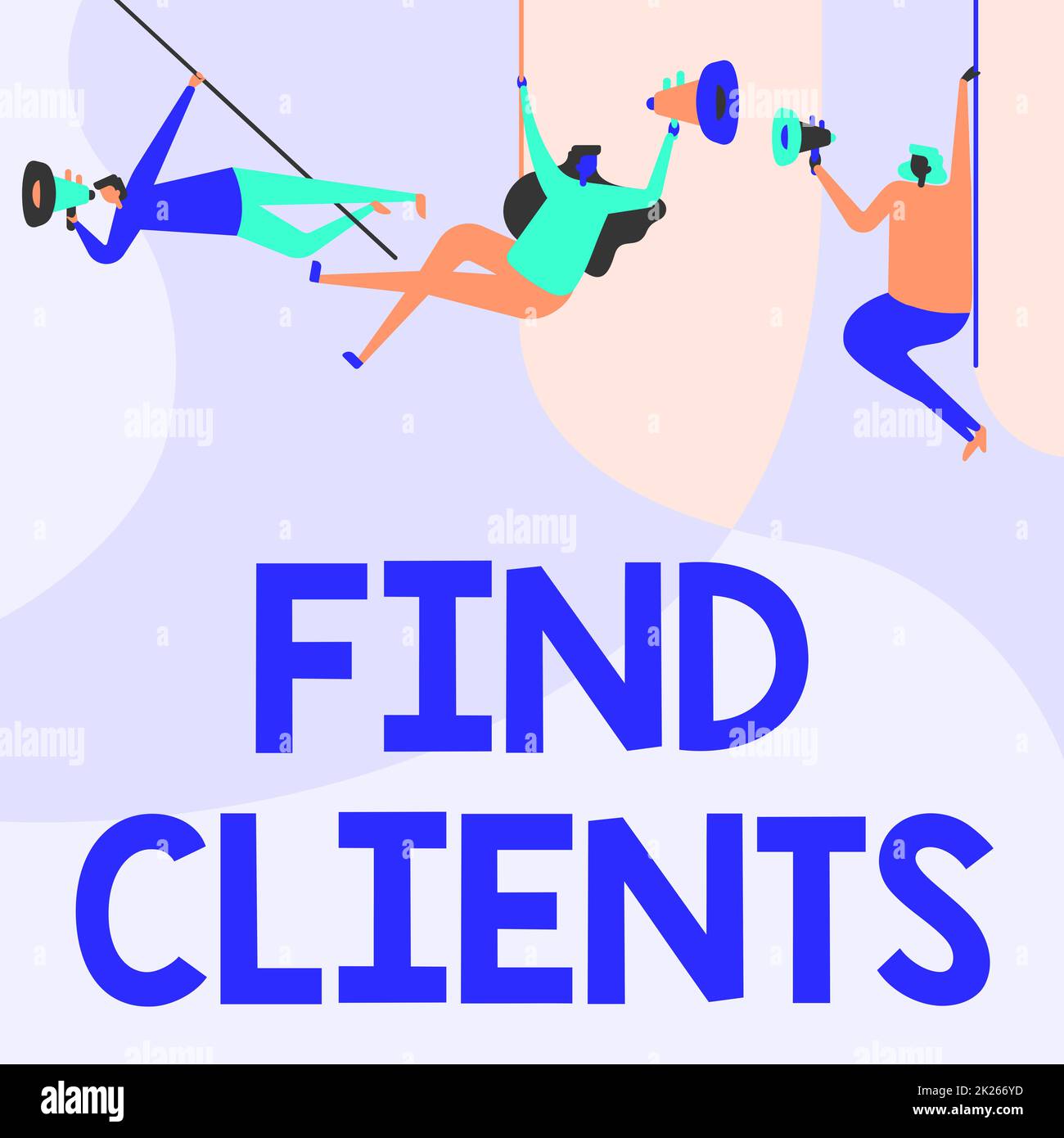 Conceptual caption Find Clients. Business showcase finding prospective ...