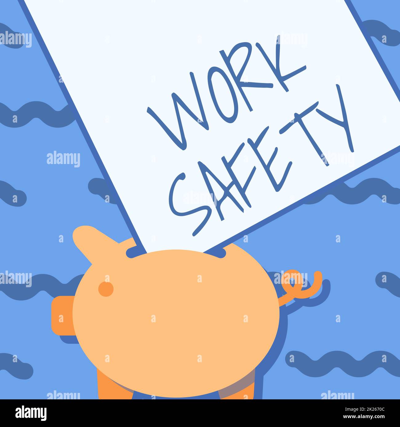 Text caption presenting Work Safety. Business concept preventive ...