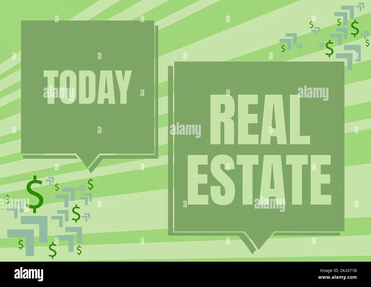 Conceptual caption Real Estate. Business overview total property ...