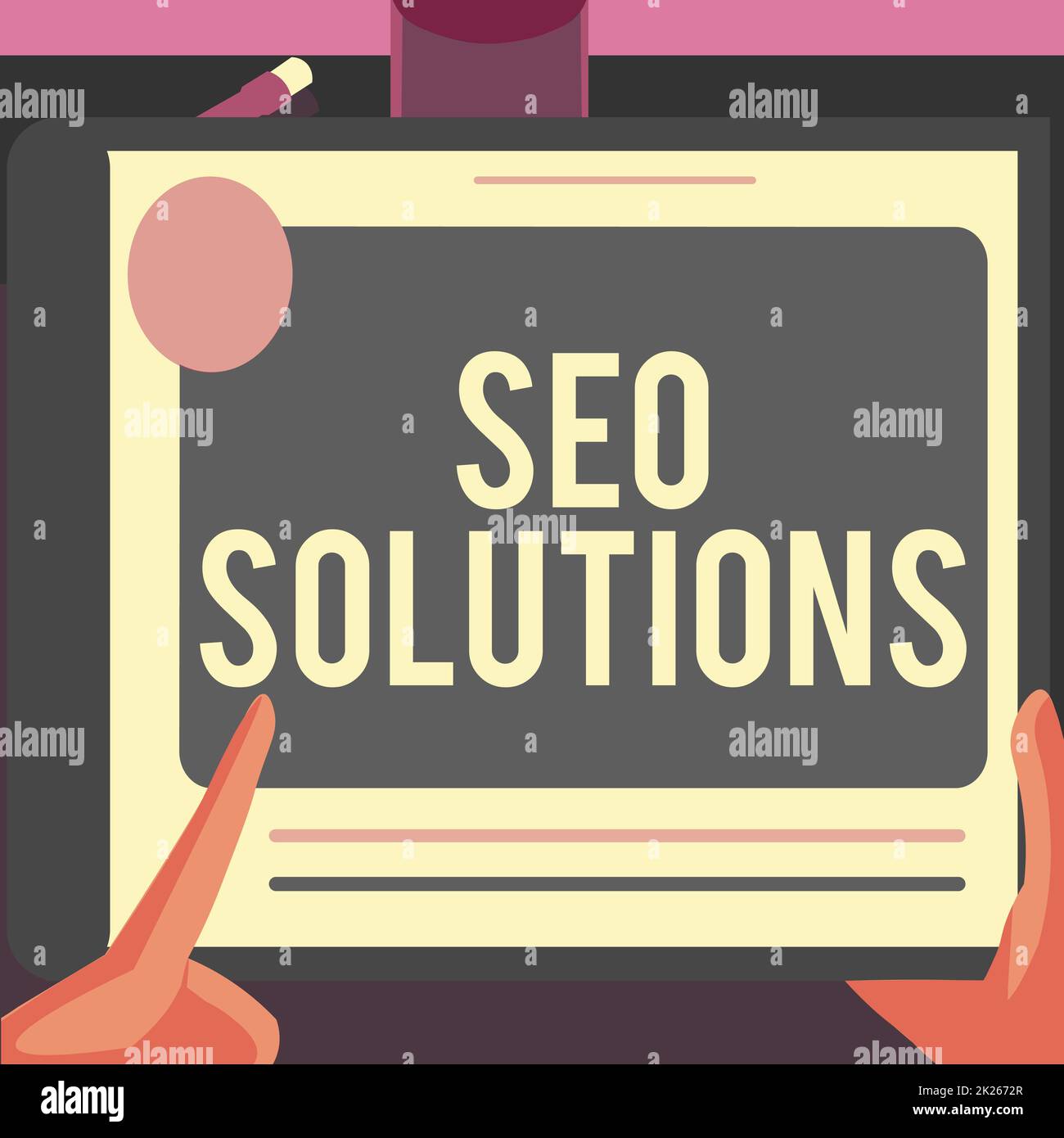 Text caption presenting Seo Solutions. Concept meaning Search Engine ... Text caption presenting Seo Solutions. Concept meaning Search Engine ...