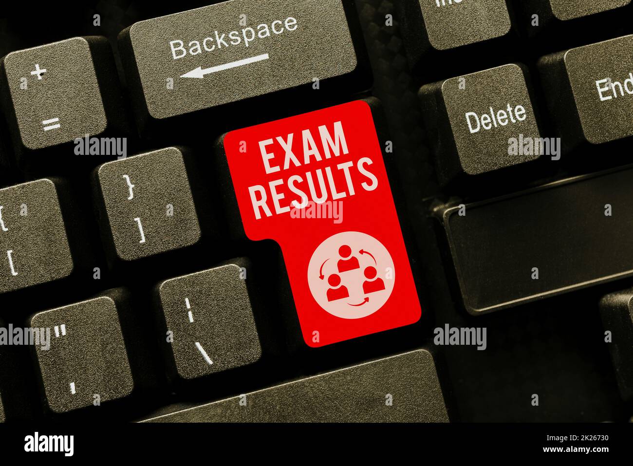 Inspiration showing sign Exam Results. Business concept An outcome of a ...