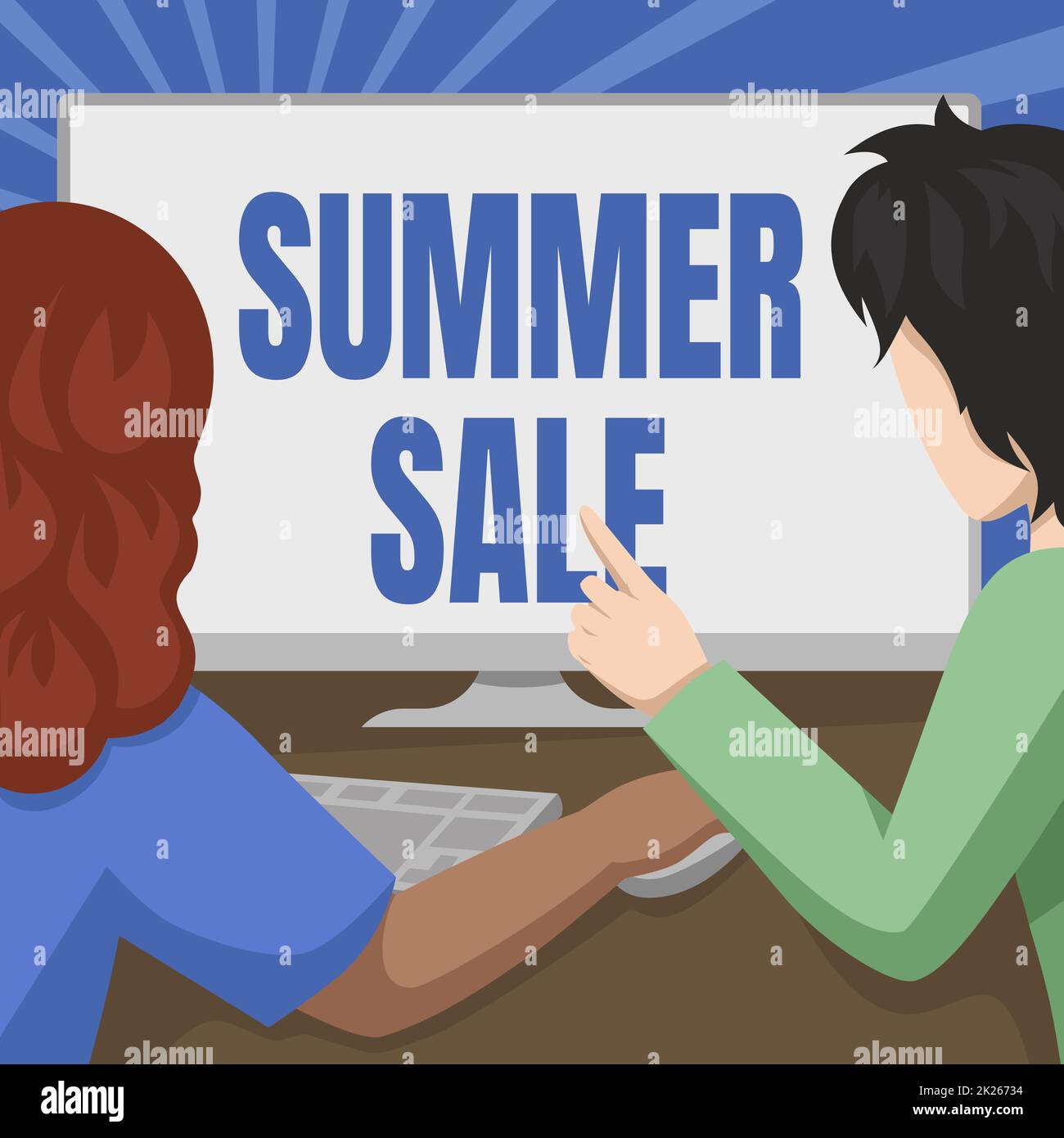 Text caption presenting Summer Sale. Word Written on a special type of ...