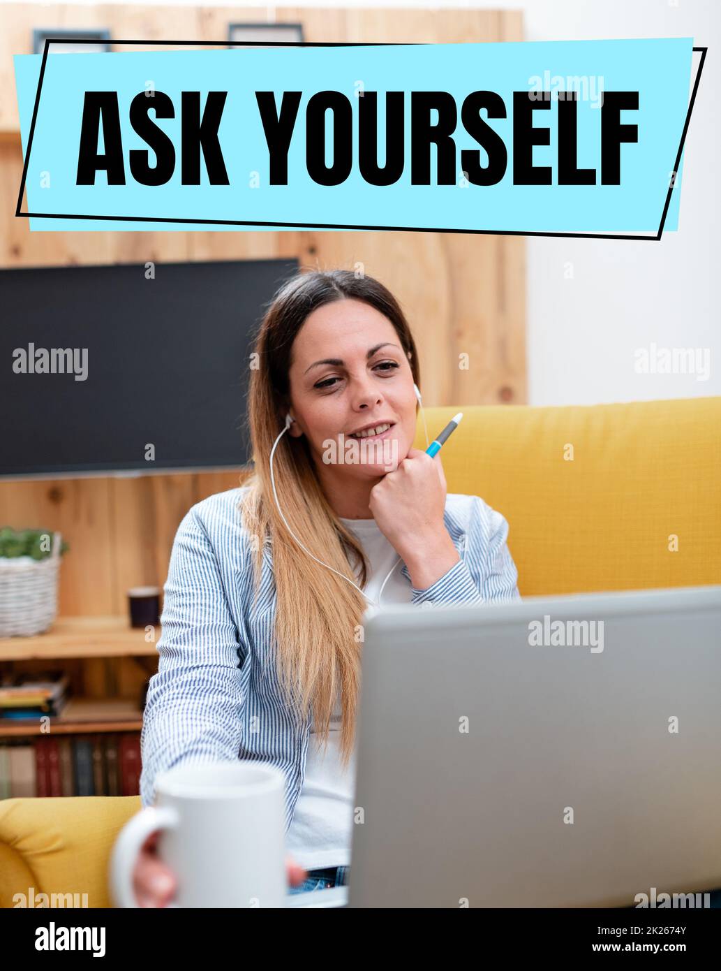 Inspiration showing sign Ask Yourself. Business overview Thinking the ...