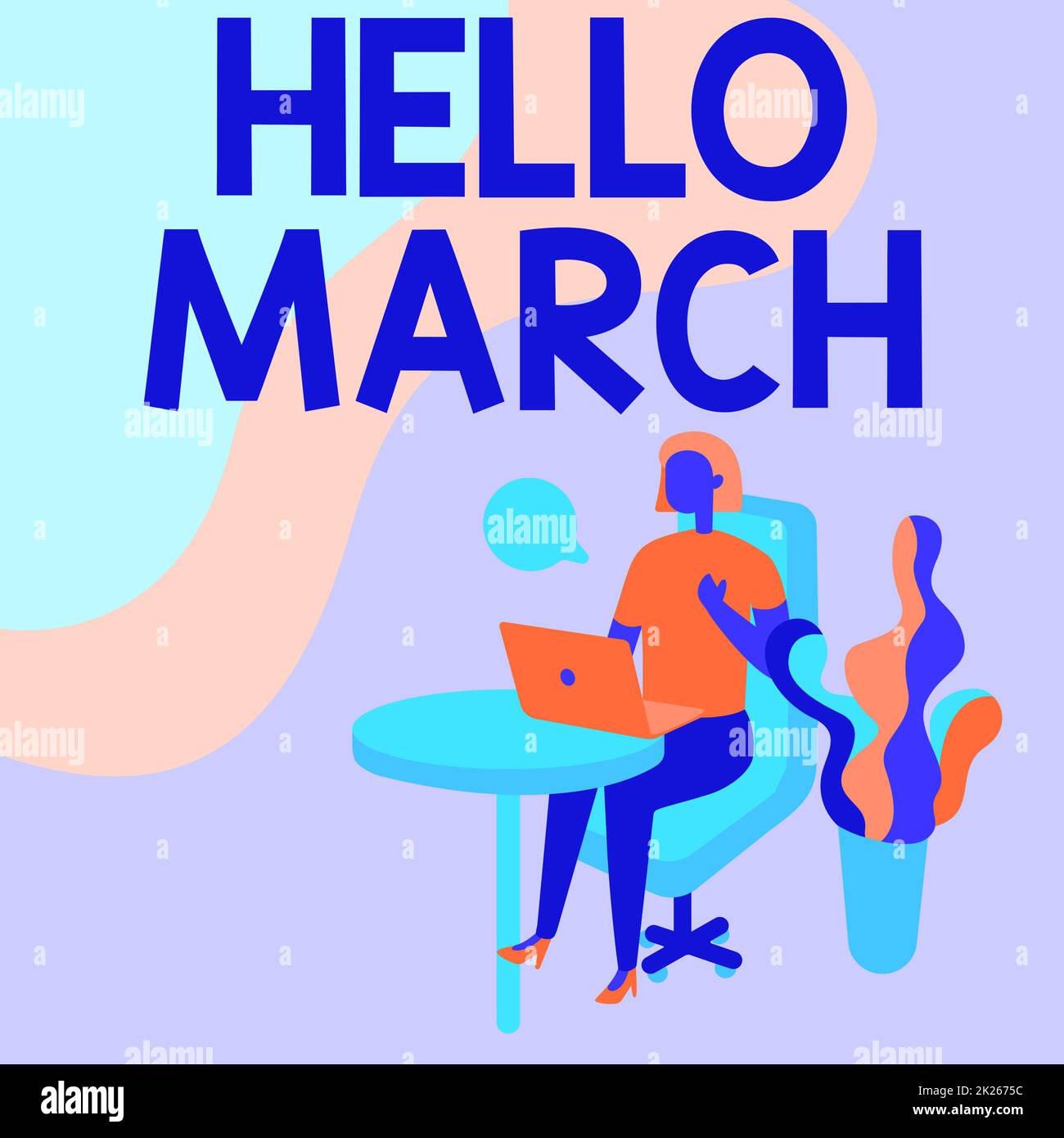 Conceptual display Hello March. Conceptual photo a greeting expression ... Conceptual display Hello March. Conceptual photo a greeting expression ...