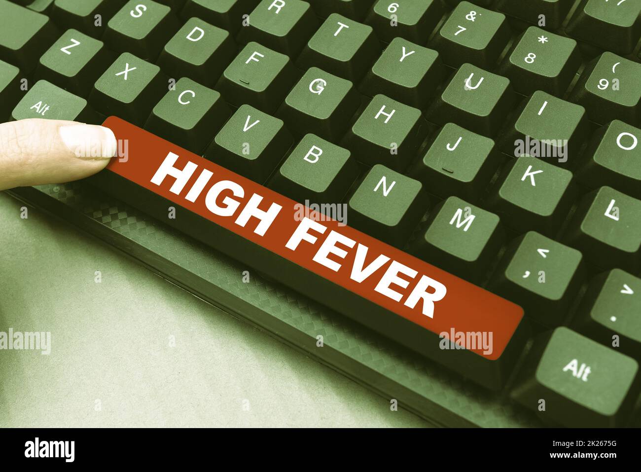 Hand writing sign High Fever. Concept meaning medical condition which ...