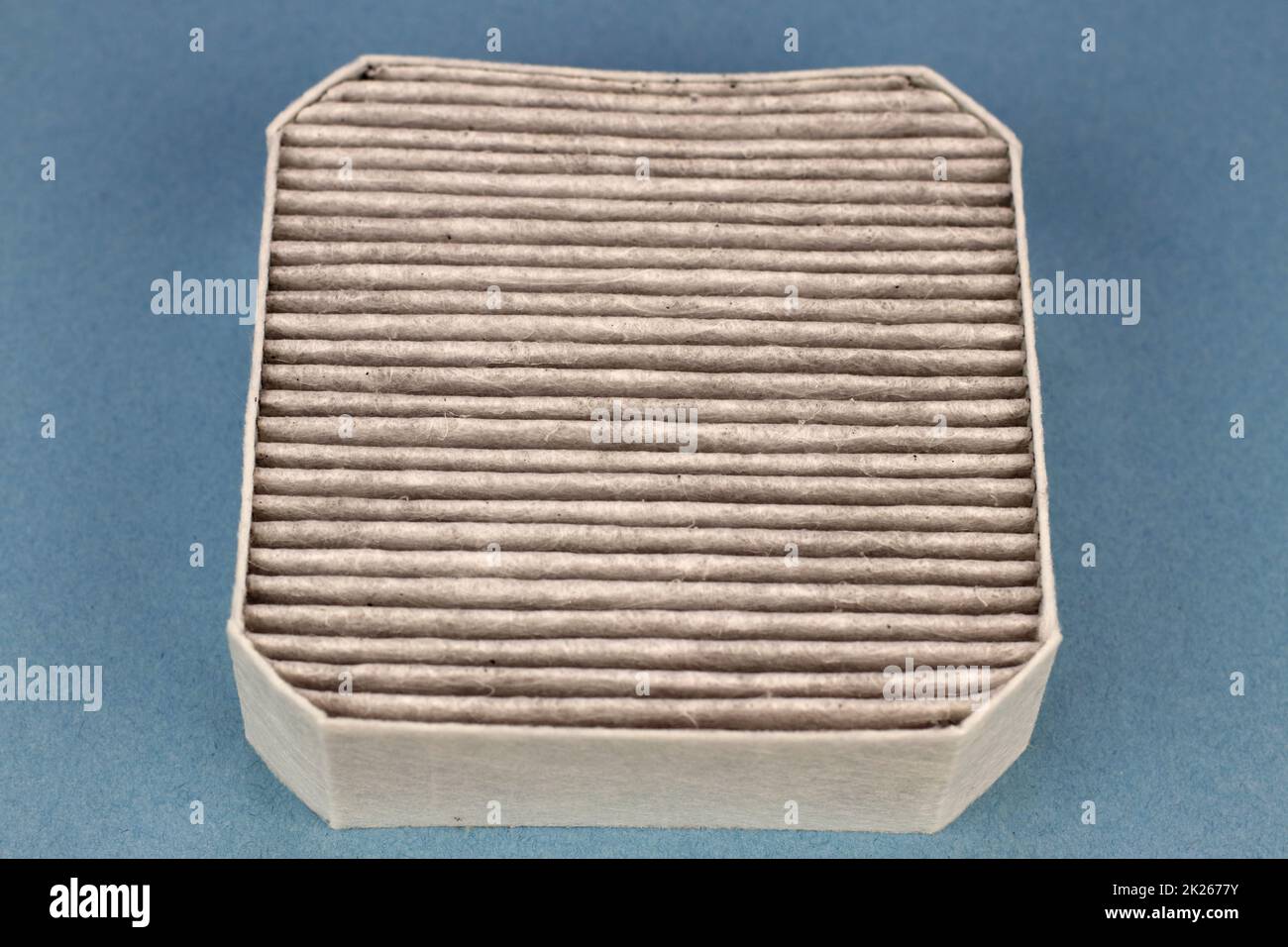 Small Clean Unused Gray Color Square Air Pre-Filter Close-up Stock ...