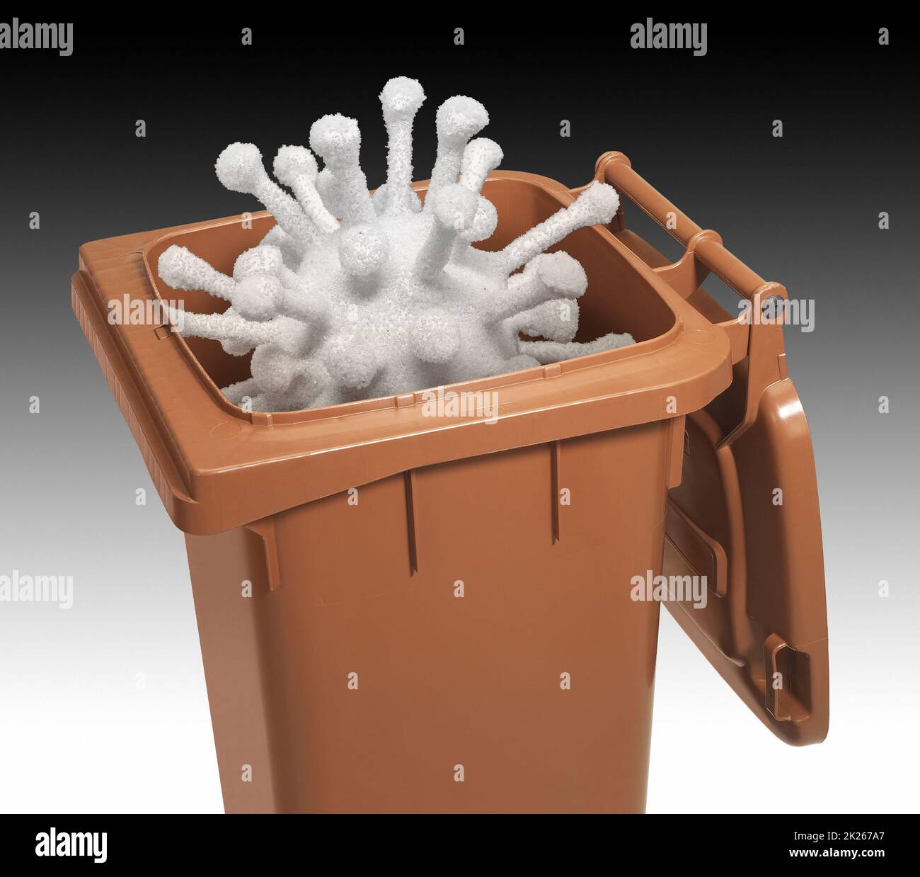Virus in waste container Stock Photo - Alamy
