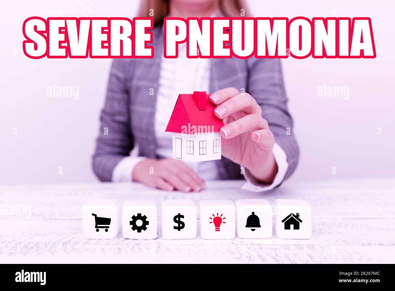 Conceptual caption Severe Pneumonia. Business concept acute disease ...