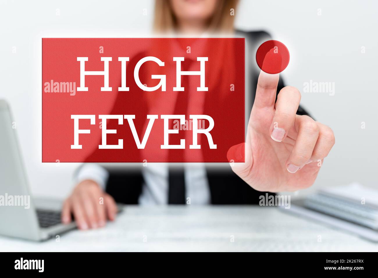 Writing displaying text High Fever. Word for medical condition which ...