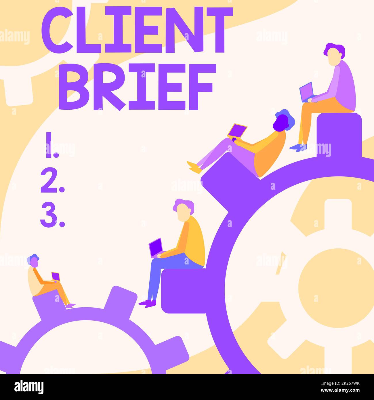 Text caption presenting Client Brief. Word Written on A documents ...