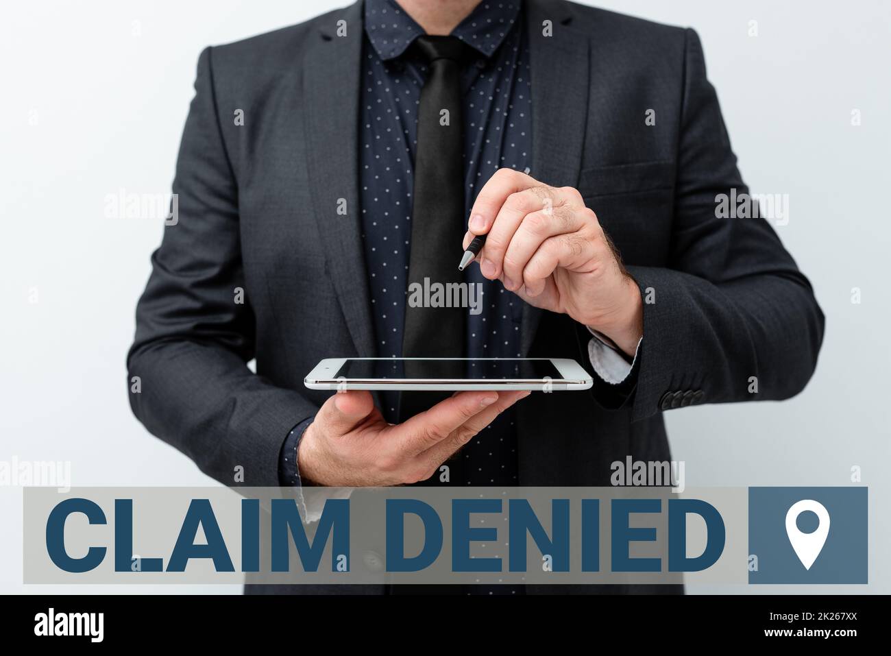 Writing displaying text Claim Denied. Business approach Requested ...