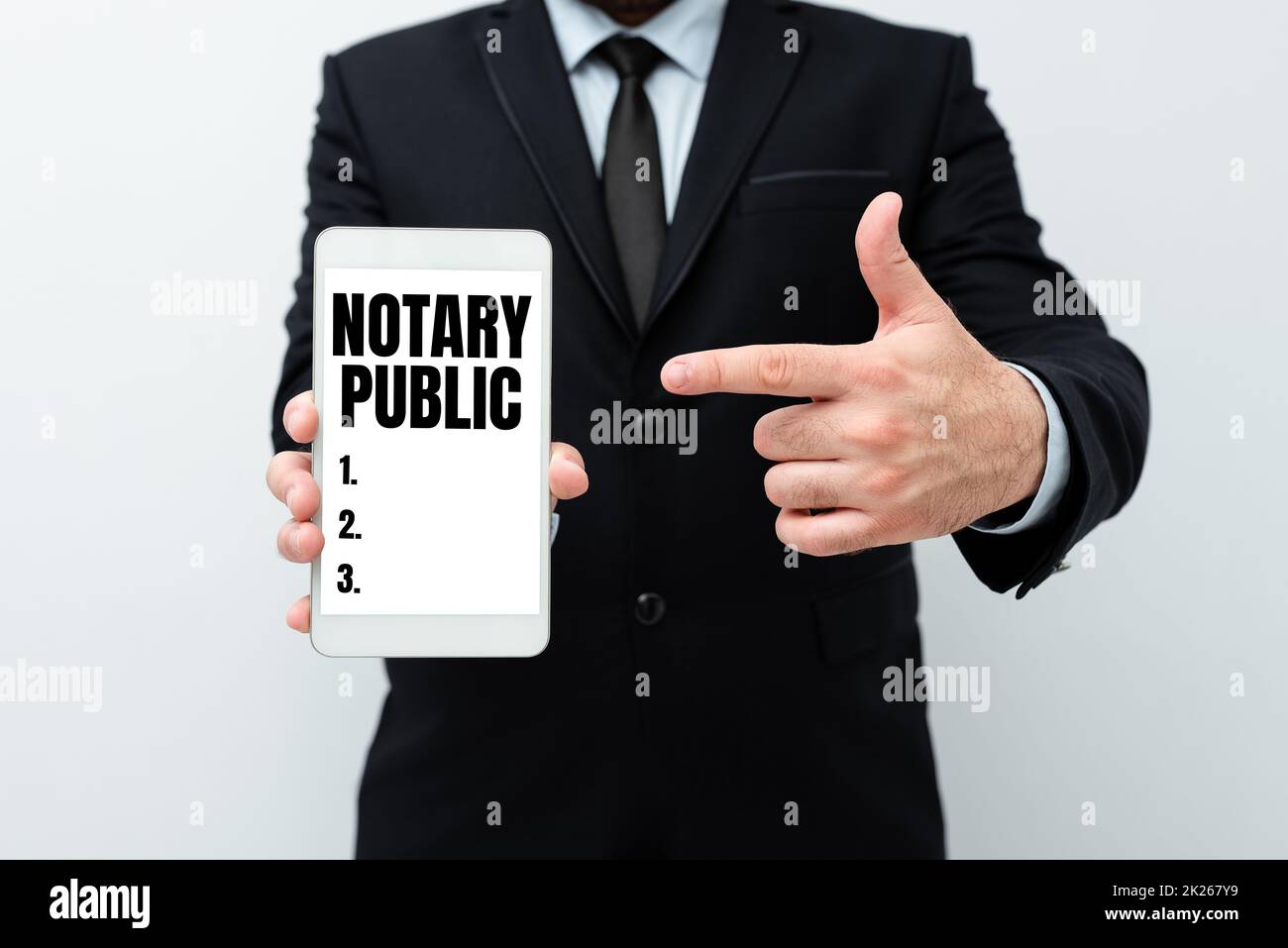 Hand writing sign Notary Public. Word for Legality Documentation ...