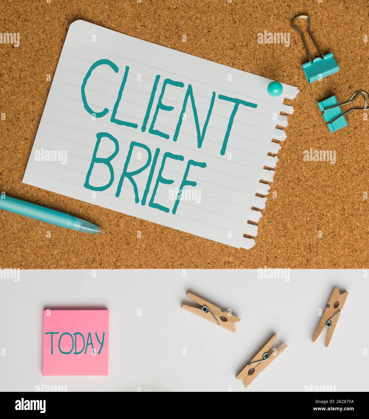 Hand writing sign Client Brief. Business showcase A documents bounded ...