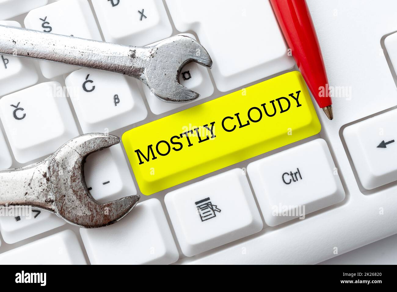 Handwriting text Mostly Cloudy. Word for Shadowy Vaporous Foggy Fluffy ...