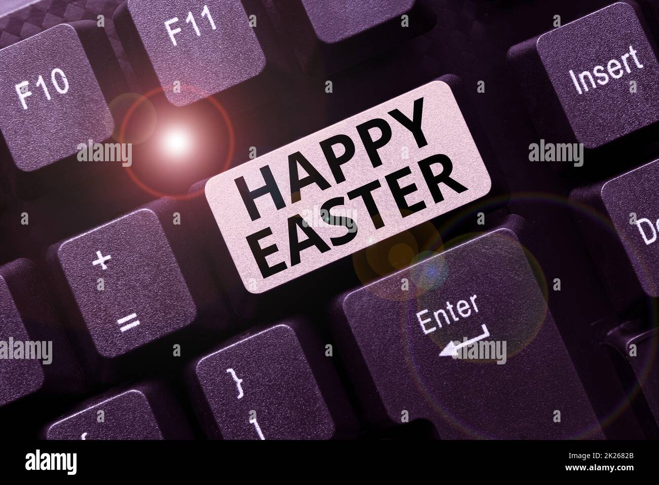 Sign displaying Happy Easter. Business showcase Christian feast ...