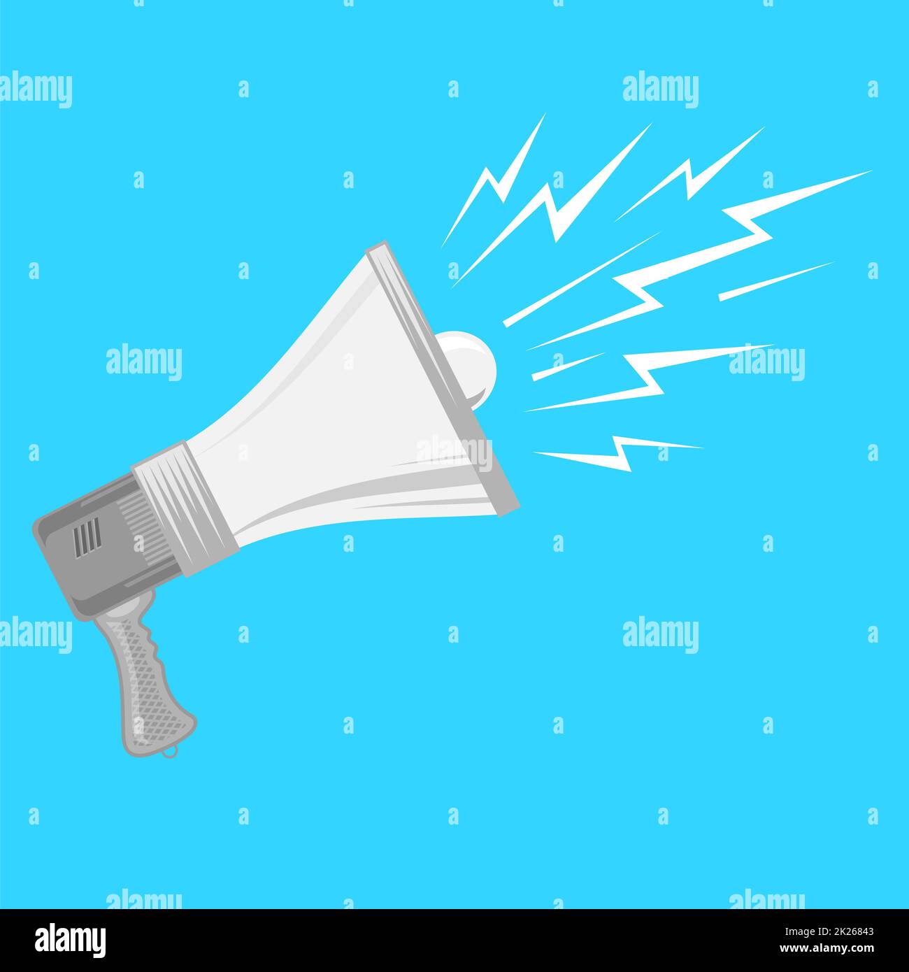 Cartoon megaphone loudspeaker sound marketing hi-res stock photography ...