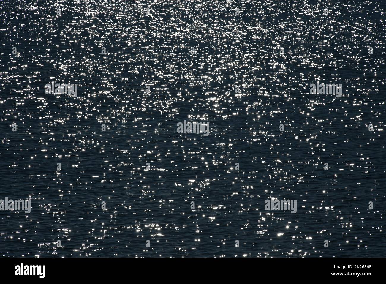 Reflections of the sun's rays on the water in the province of Alicante ...