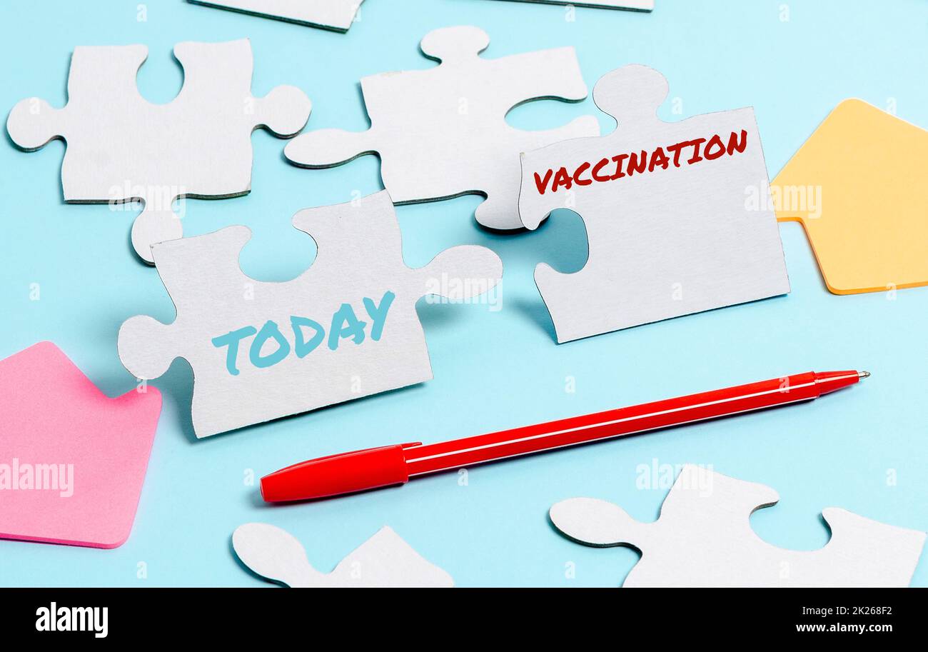 Handwriting text Vaccination. Word Written on Treatment which makes the ...