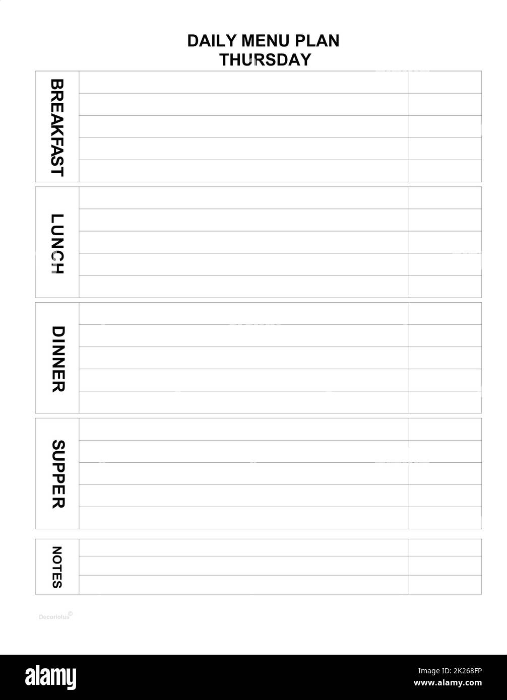 Printable weekly planner hi-res stock photography and images - Alamy