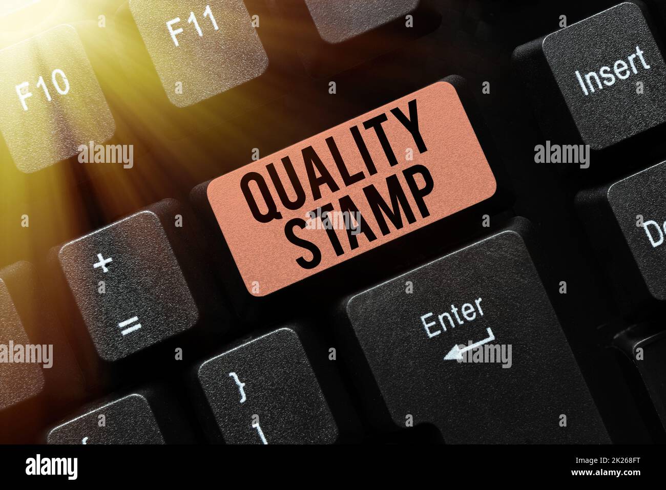 Sign displaying Quality Stamp. Business showcase Seal of Approval Good ...