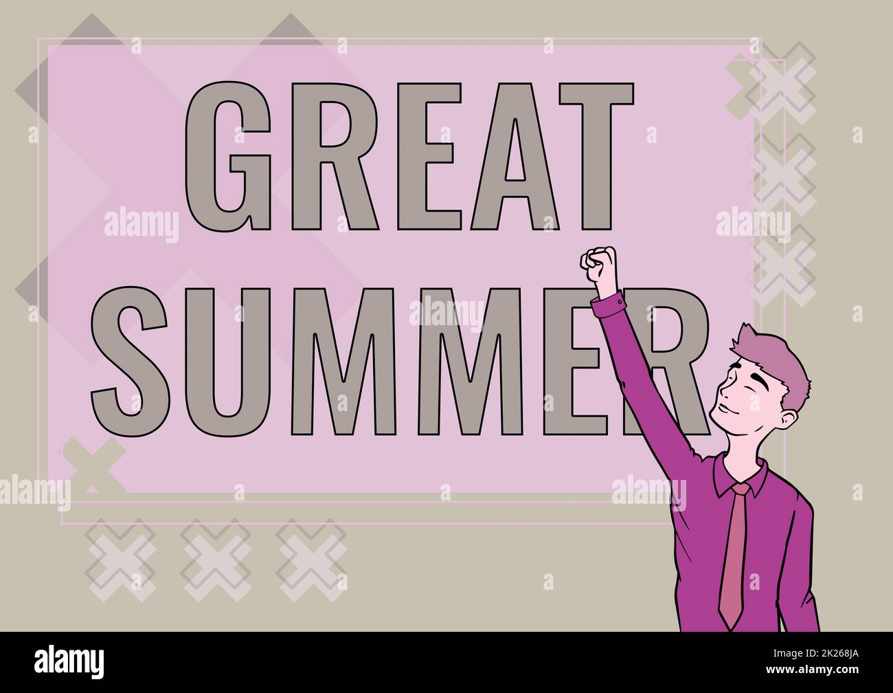 Writing displaying text Great Summer. Concept meaning Having Fun Good ...