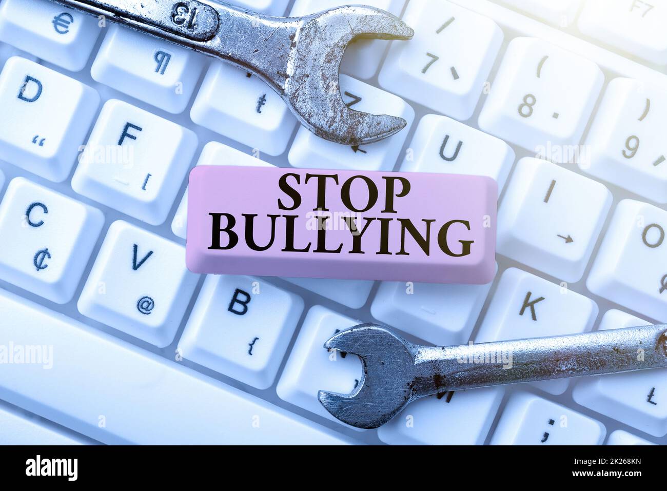 Conceptual caption Stop Bullying. Business idea Fight and Eliminate ...