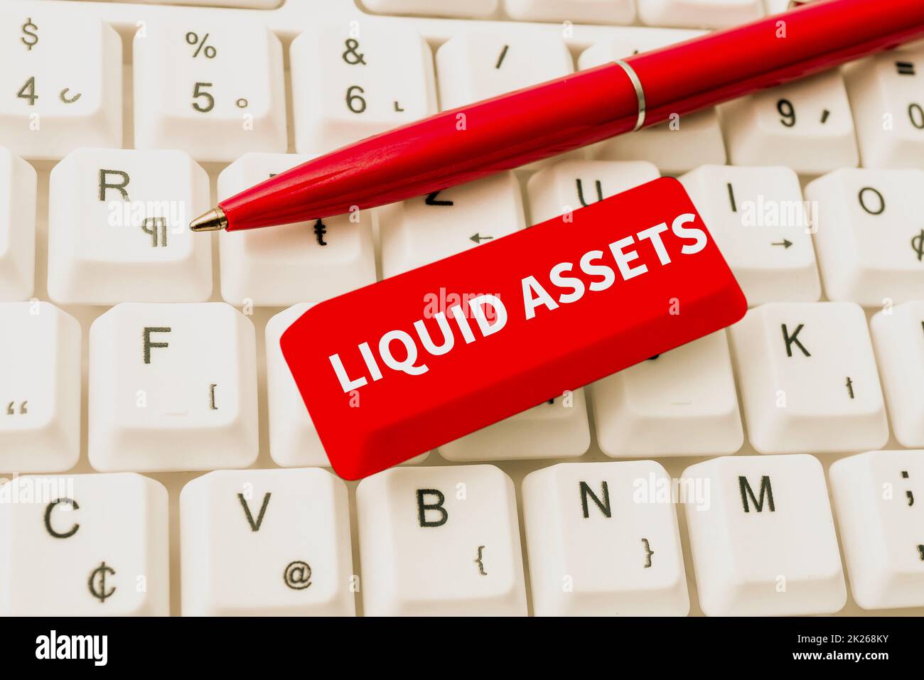 Text showing inspiration Liquid Assets. Business concept Cash and Bank ...
