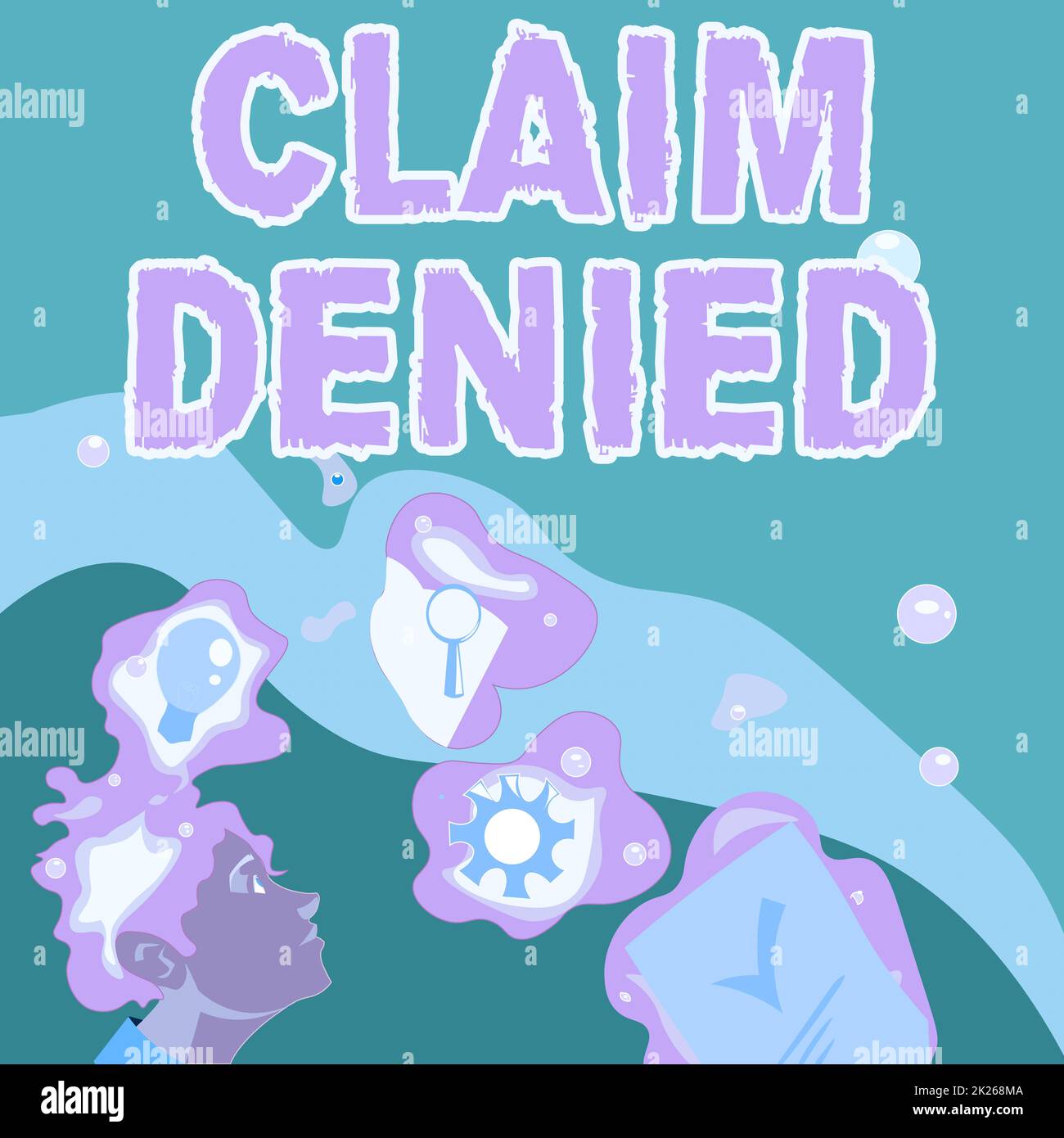 Text showing inspiration Claim Denied. Conceptual photo Requested ...