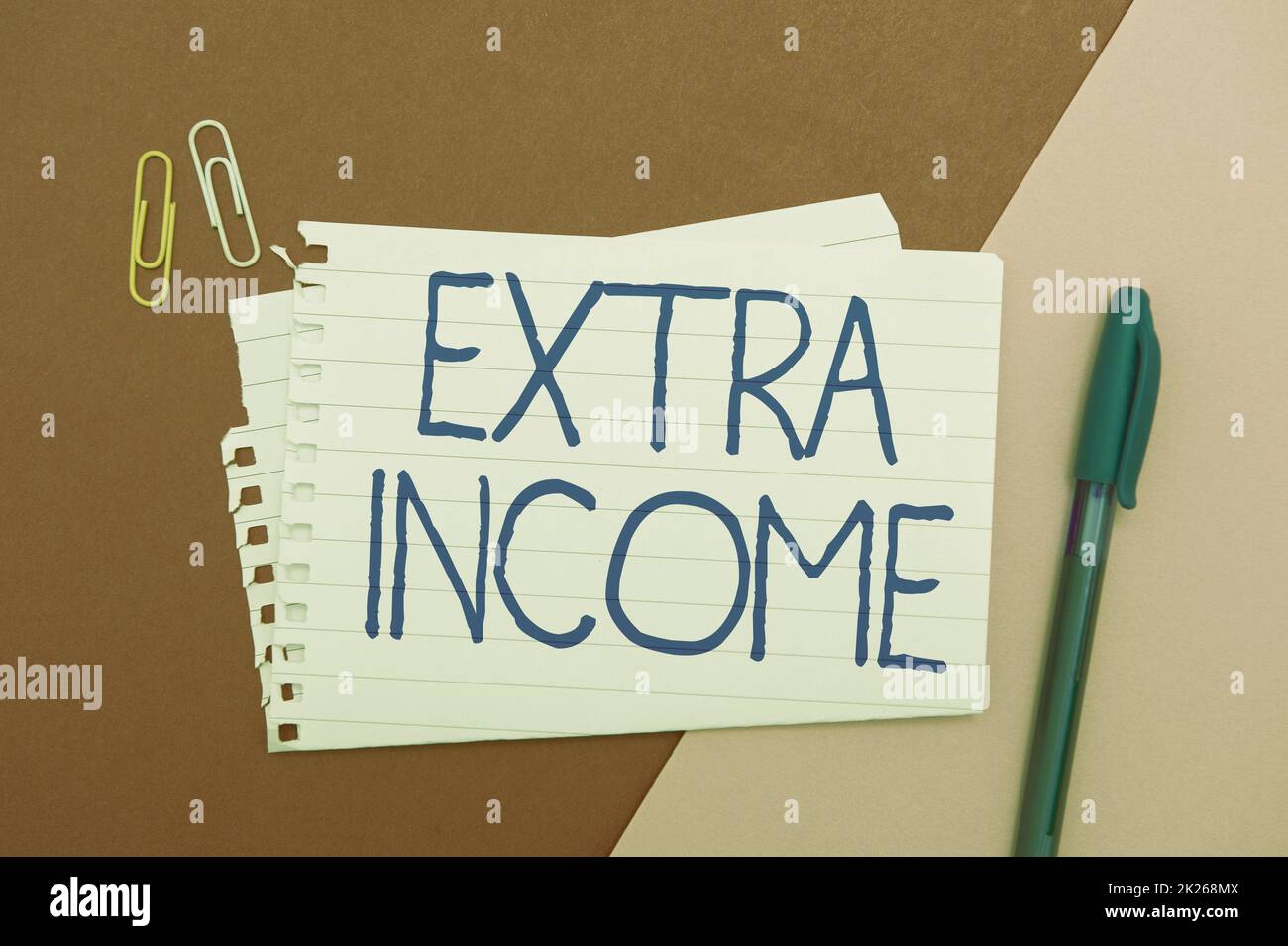 Conceptual caption Extra Income. Business concept Additional fund ...