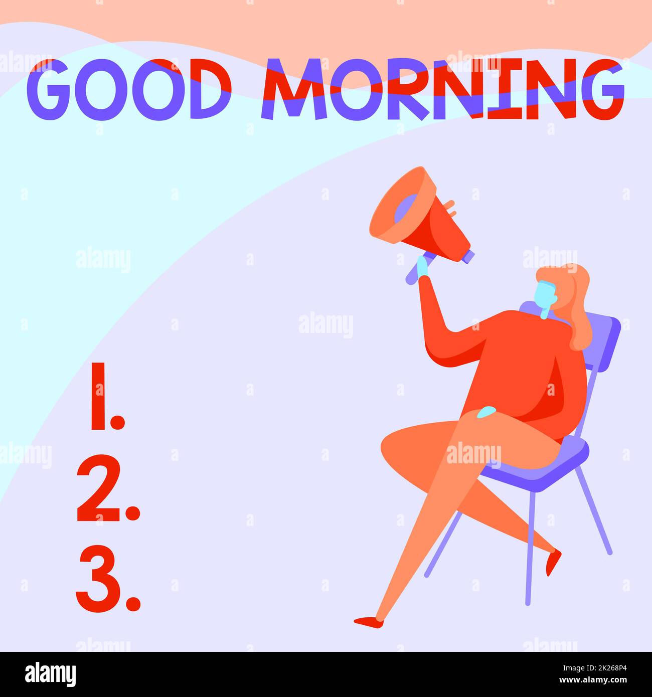 Text sign showing Good Morning. Business overview A conventional ...