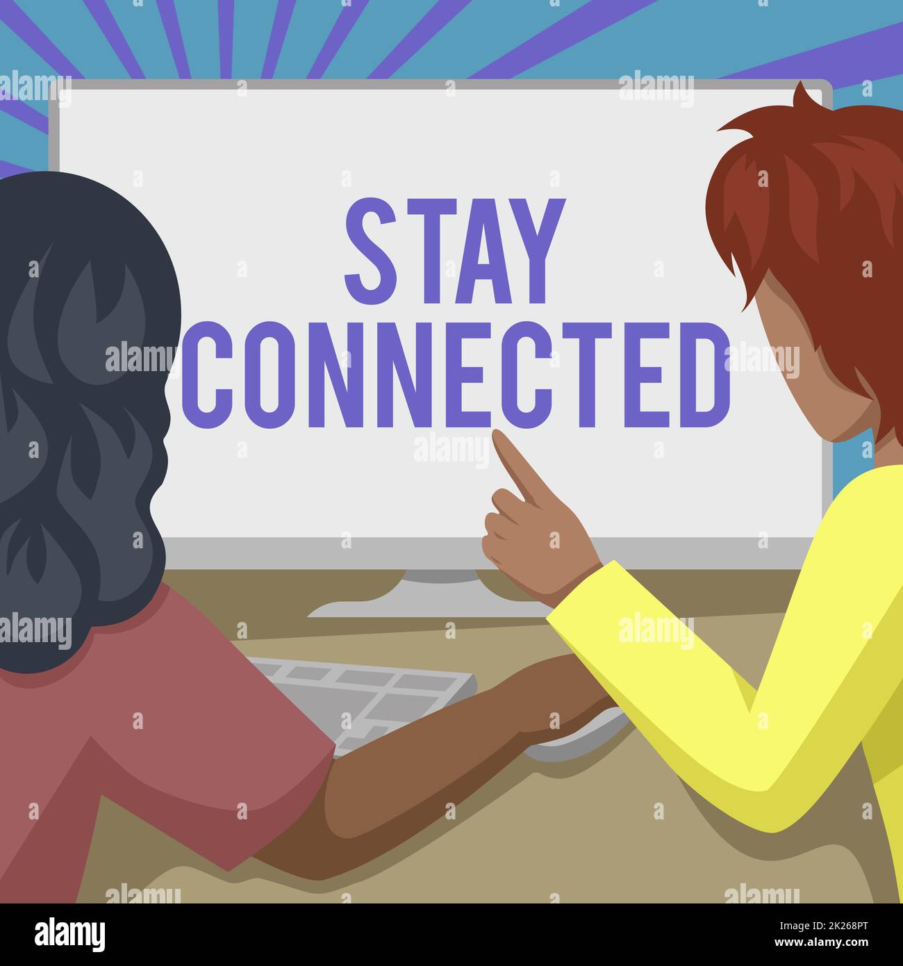 Text showing inspiration Stay Connected. Word Written on to remain ...