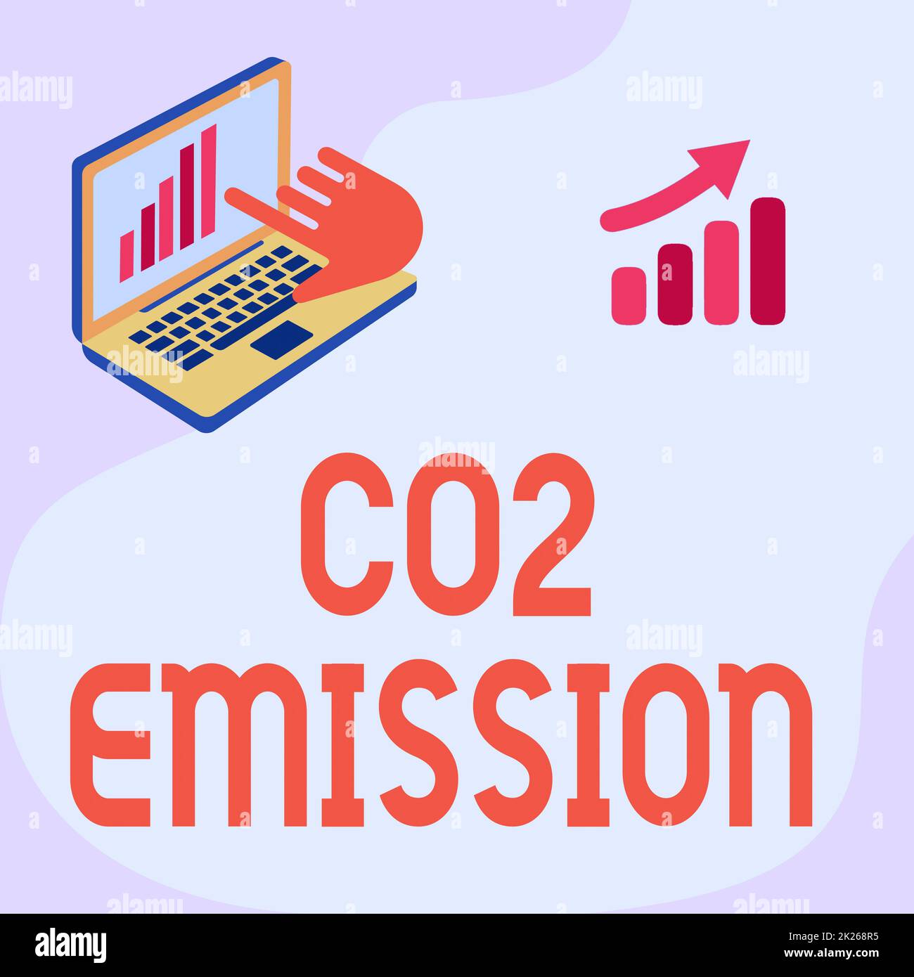 Text caption presenting Co2 Emission. Word Written on Releasing of ...