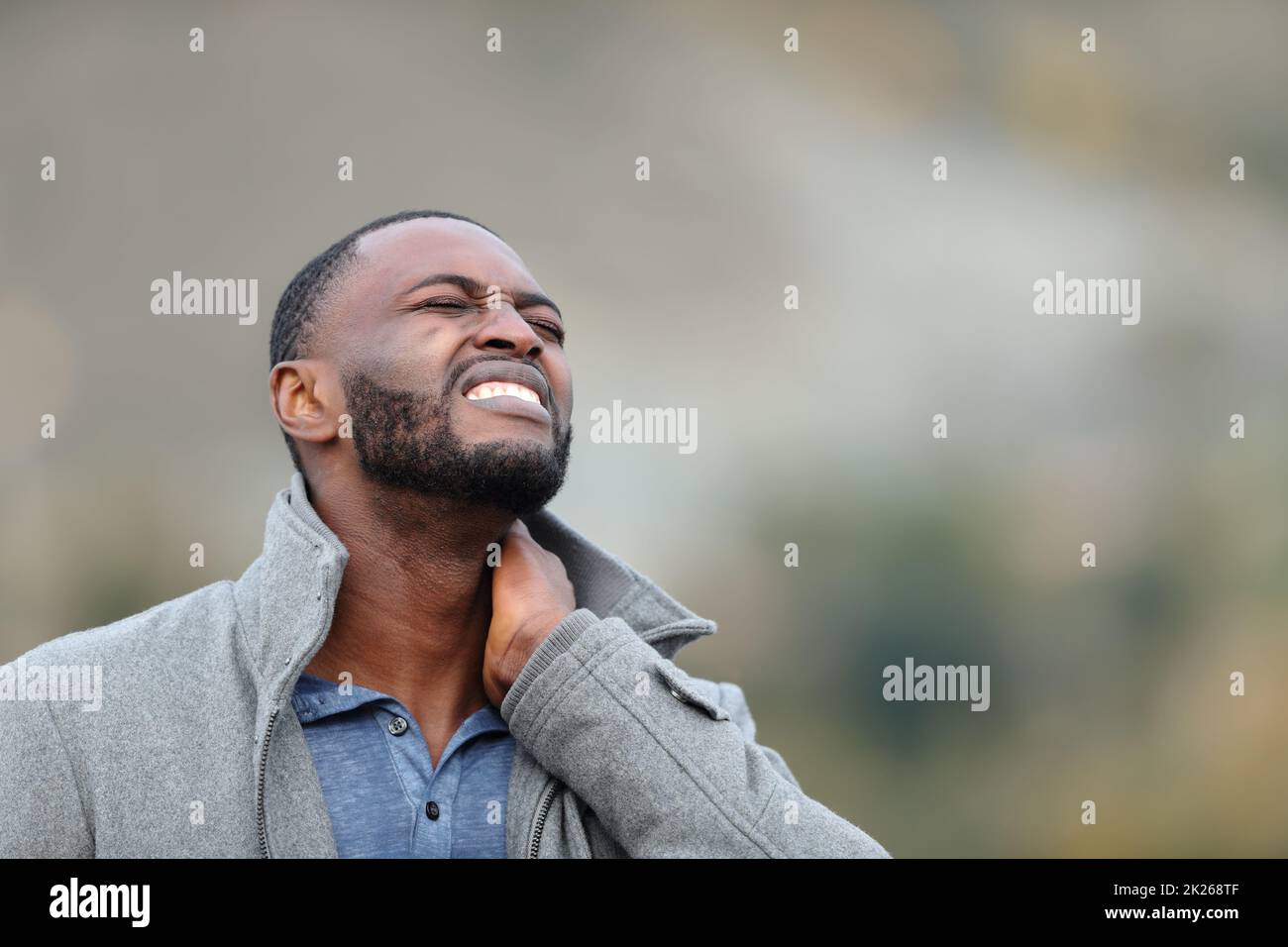 Tired black guy suffering hi-res stock photography and images - Alamy